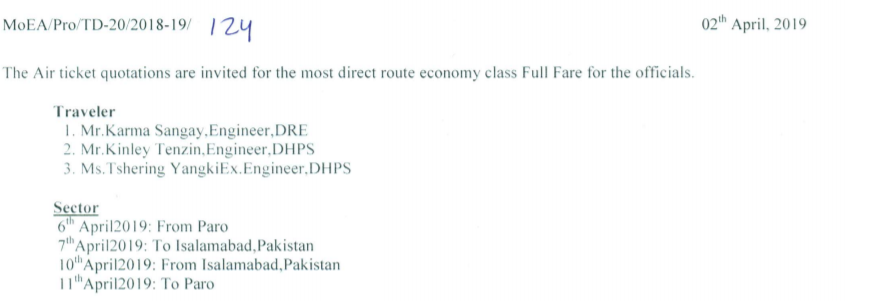 Air Ticket Quotation