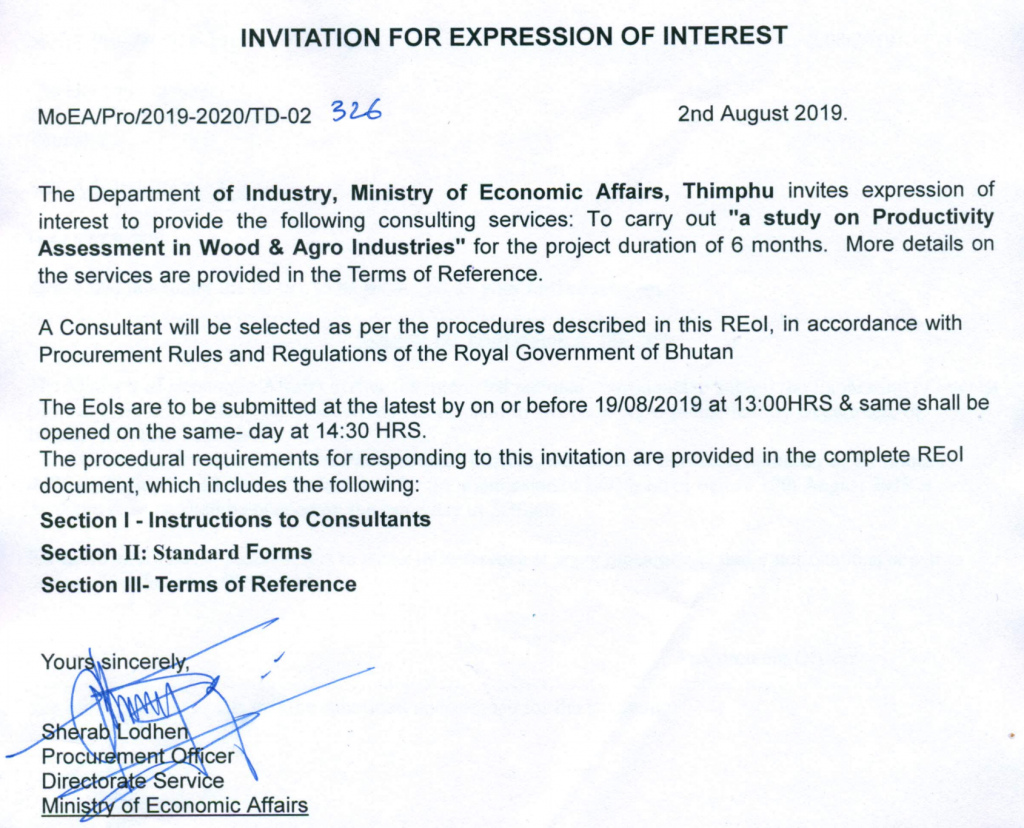 Expression of Interest