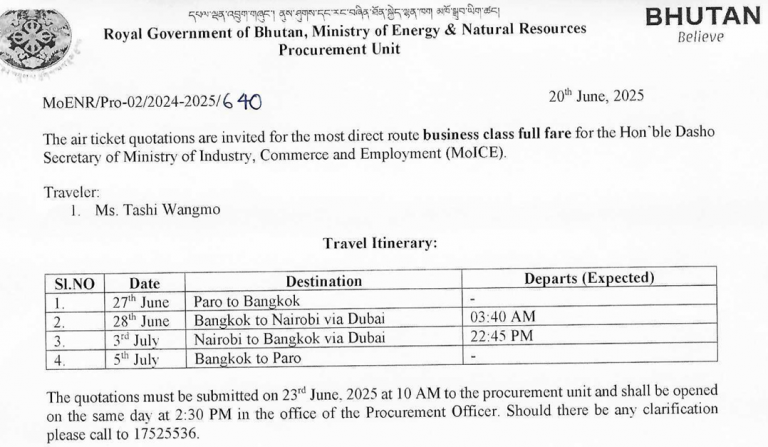 Air Ticket Quotation